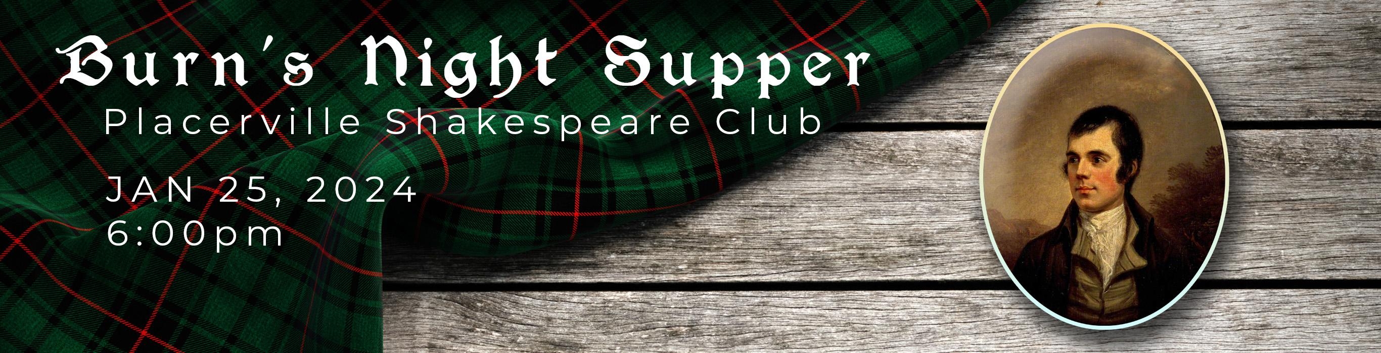 Burns Night Supper in Placerville, CA, Jan 25, 2024 - Events.com